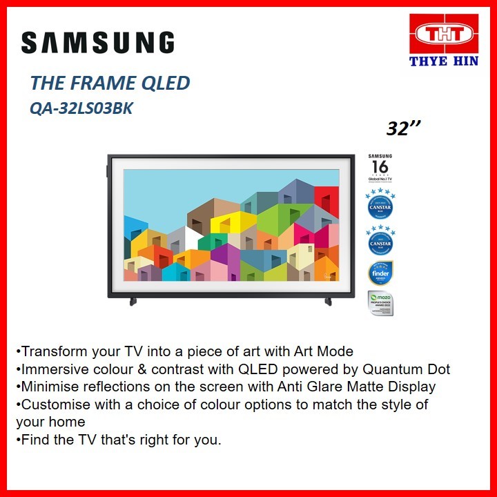Samsung Frame TV 32 Inch The Frame 32" QLED Smart Lifestyle Gaming LED ...