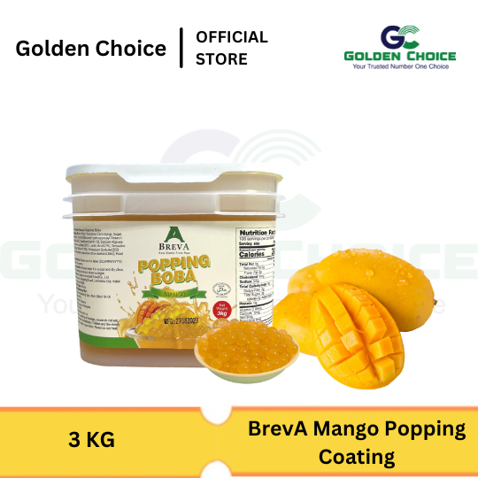 BrevA Popping Coating Boba for drinks and dessert MANGO PASSION FRUIT ...