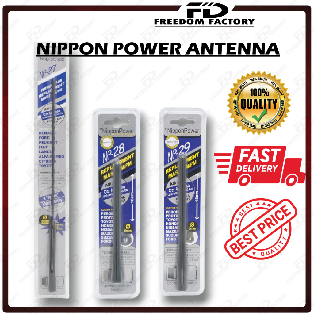 For All Modal Car Antenna NP27 NP28 NP29 Nippon Power / Antenna Myvi ...
