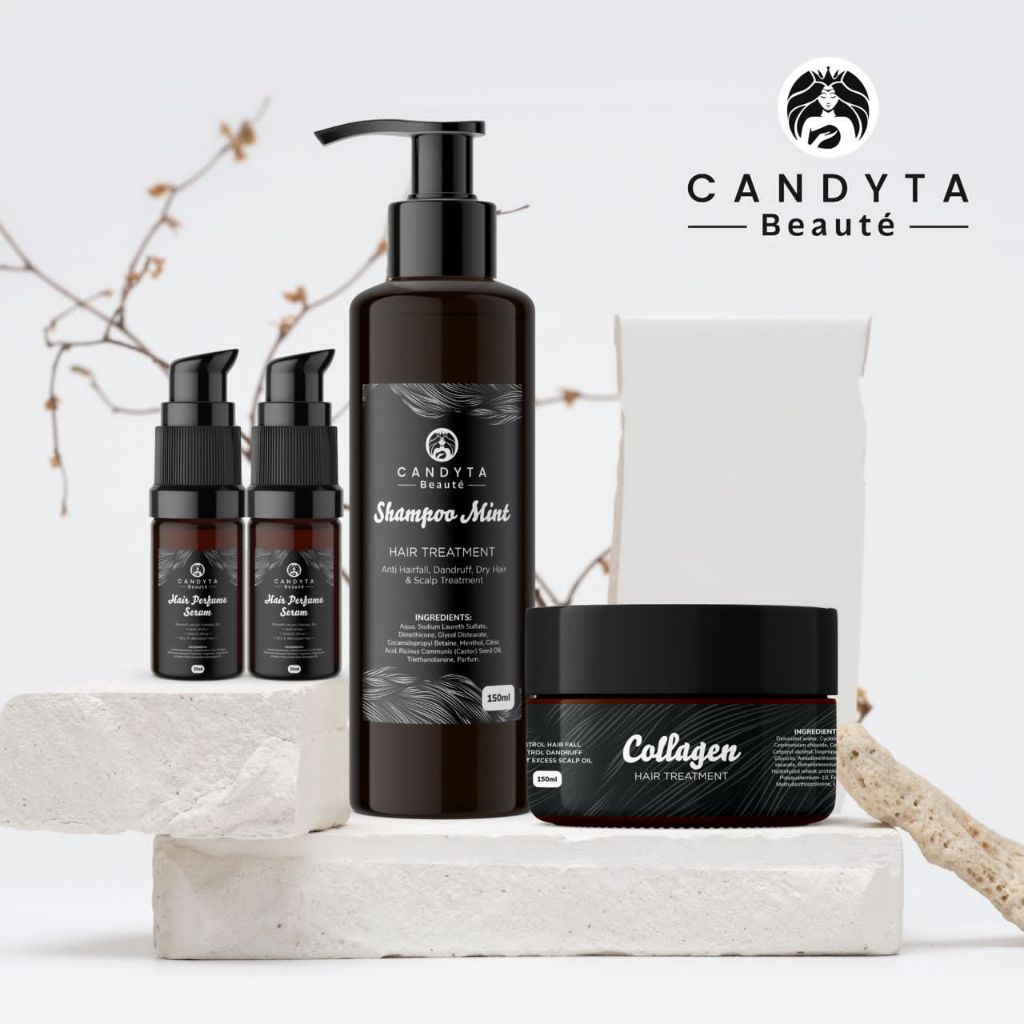COMBO CANDYTA SHAMPOO TREATMENT + CARROT MOISTURISER COLLAGEN + SERUM TREATMENT | Shopee Malaysia