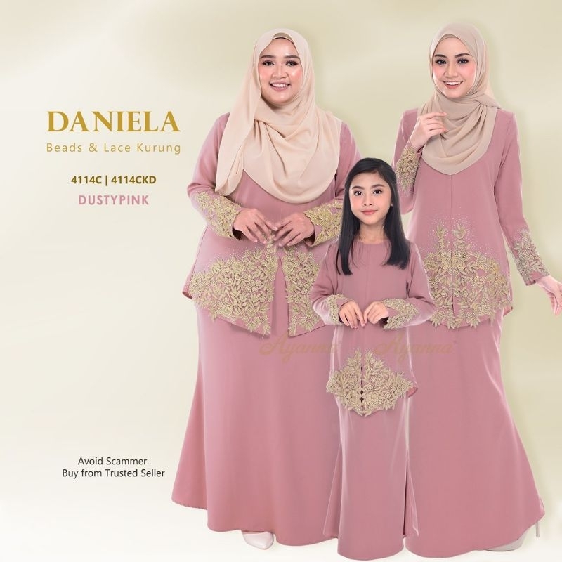 Baju Raya Sedondon Tema Warna Dusty Pink (Pink Belacan) Set Family Ayah ...