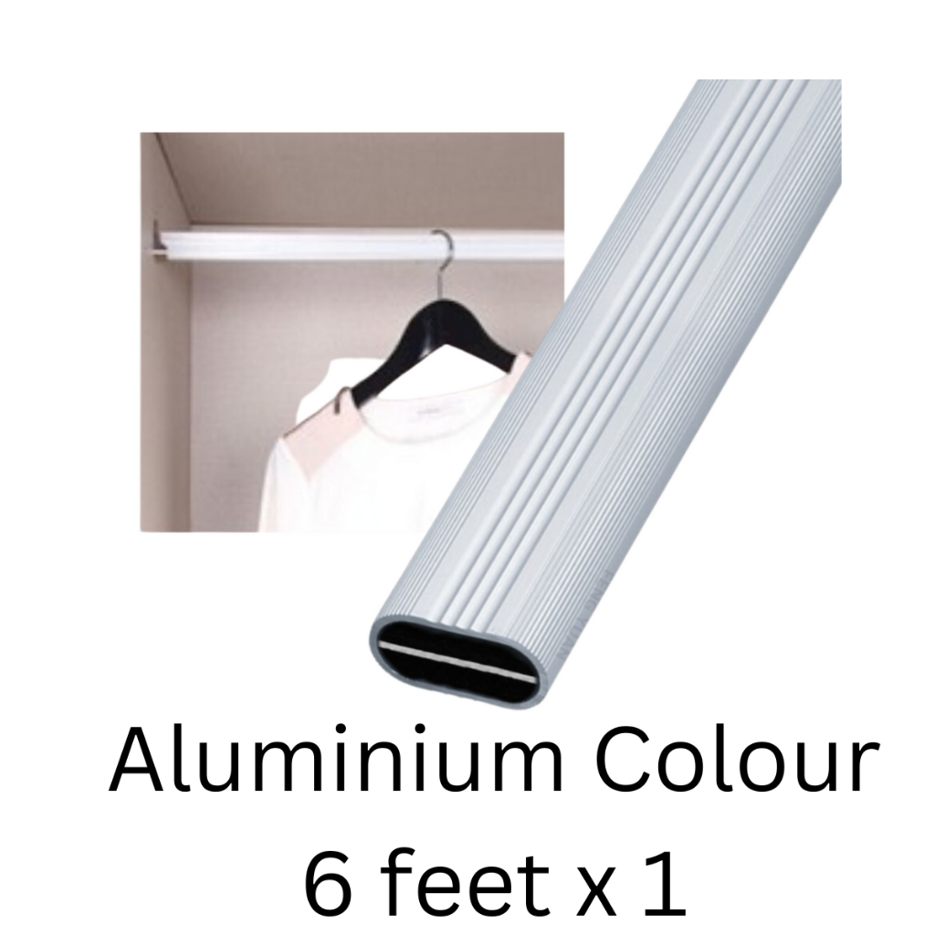 Rod Pengantung Baju Bentuk Bujur Aluminium Oval Wardrobe Clothes Oval ...