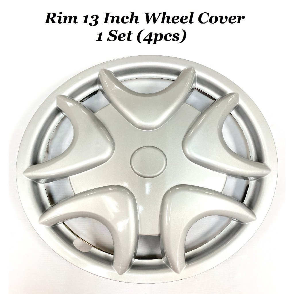 Universal Rim 13" Inch Car Wheel Cover Tyre Center Hub Cap (4pcs ...