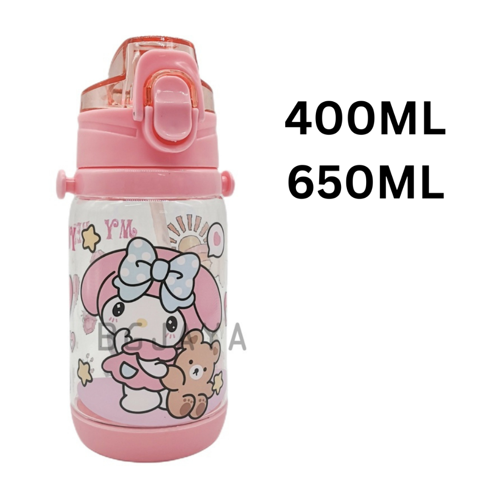 400ML/450ML/650ML Kids Cartoon Water Bottle Straw Drinking Bottle BPA Free Botol Air Kanak ...