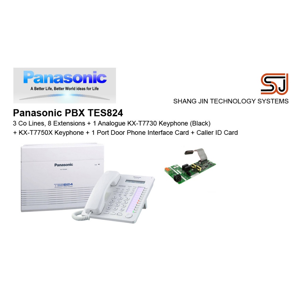 Panasonic PBX KX-TES824 Keyphone System + Keyphone KX-T7730 x1 + 1 Port ...