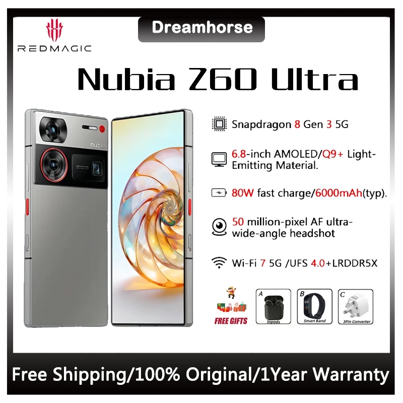 ZTE NUBIA Z60 Ultra 6.8" 12GB/512GB Qualcomm SD Snapdragon 8 Gen 3 Octa ...