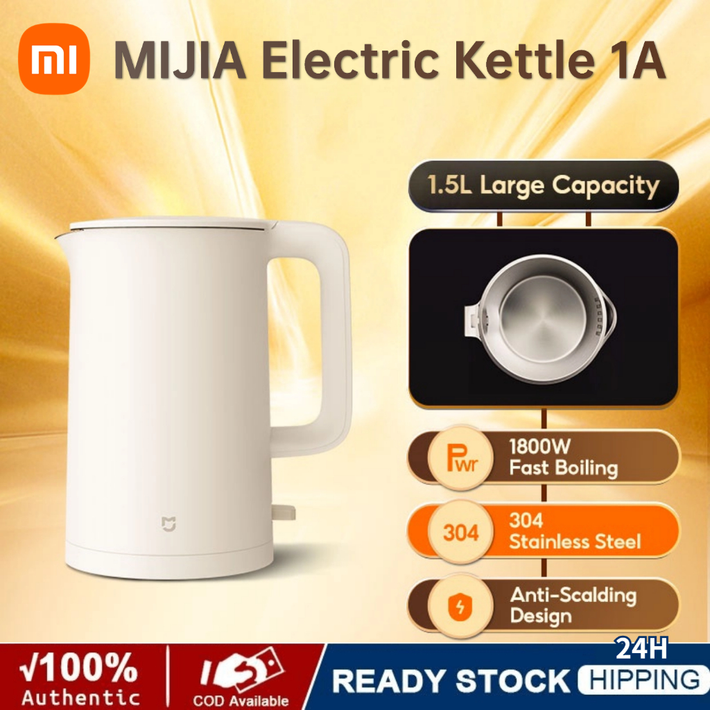 Xiaomi Mijia Electric Kettle 1A 304 Stainless Steel 1.5L Dual Layer ...