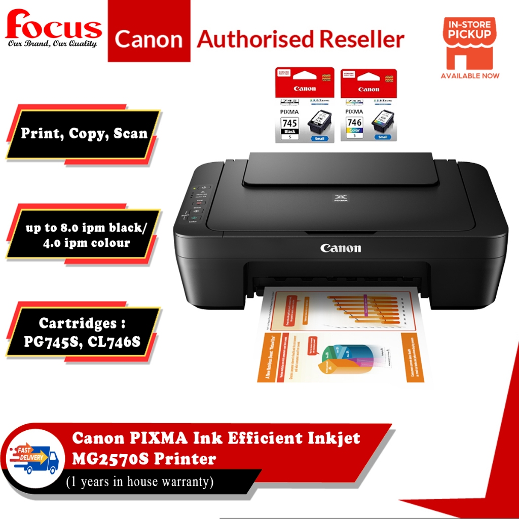 Canon Pixma Mg2570S Compact All-In-One For Low-Cost Printing Ink Model ...