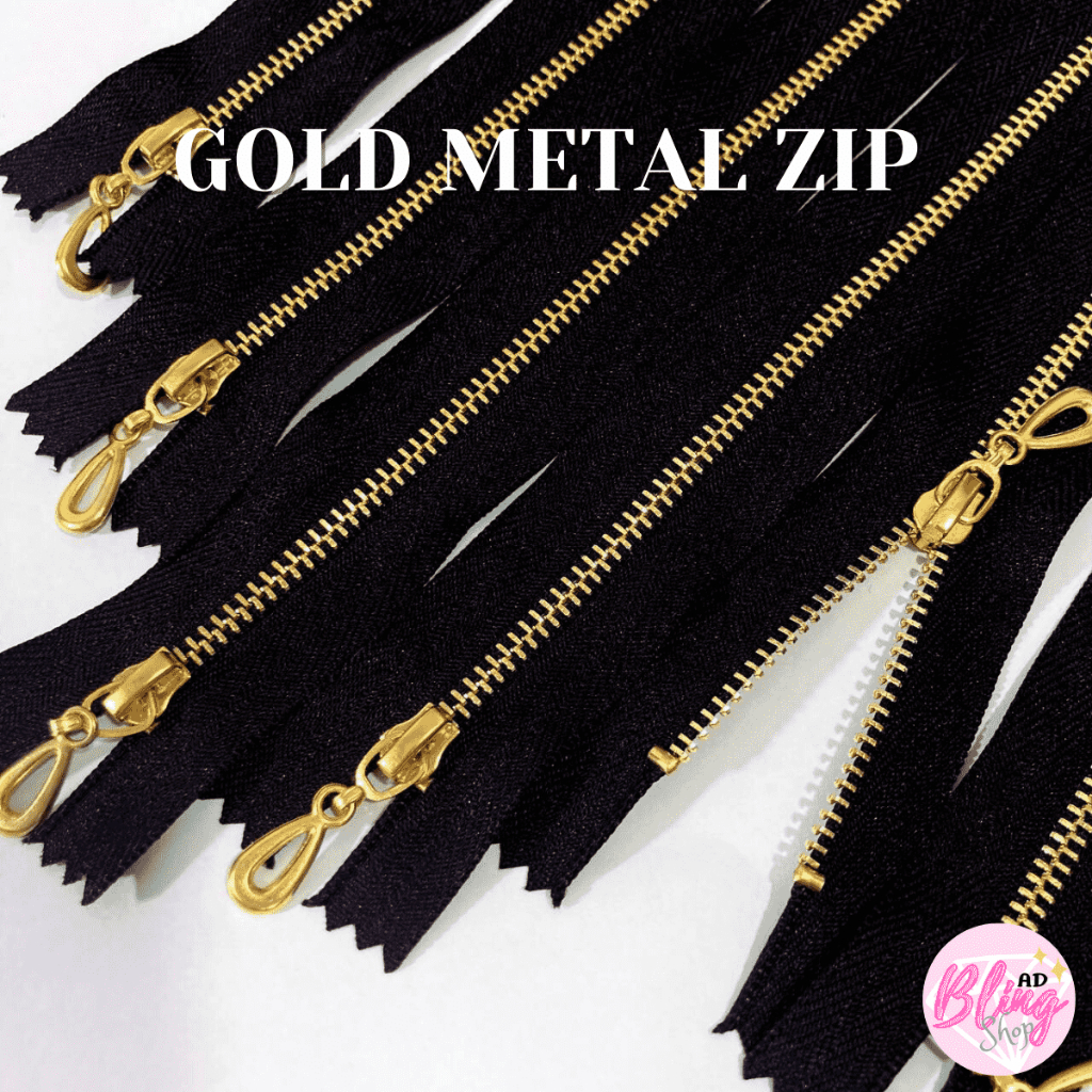 20cm Gold Metal Zip | Shopee Malaysia
