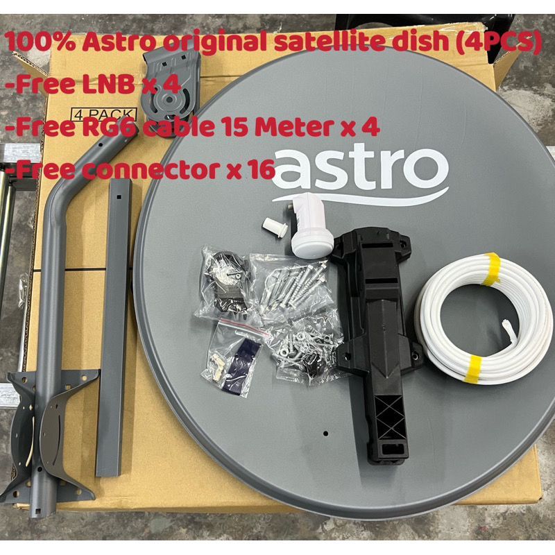 🔥🔥🔥READY STOCK !!!! 4 in1(4 SET NEW) 100% ORIGINAL SATELLITE DISH ASTRO ...