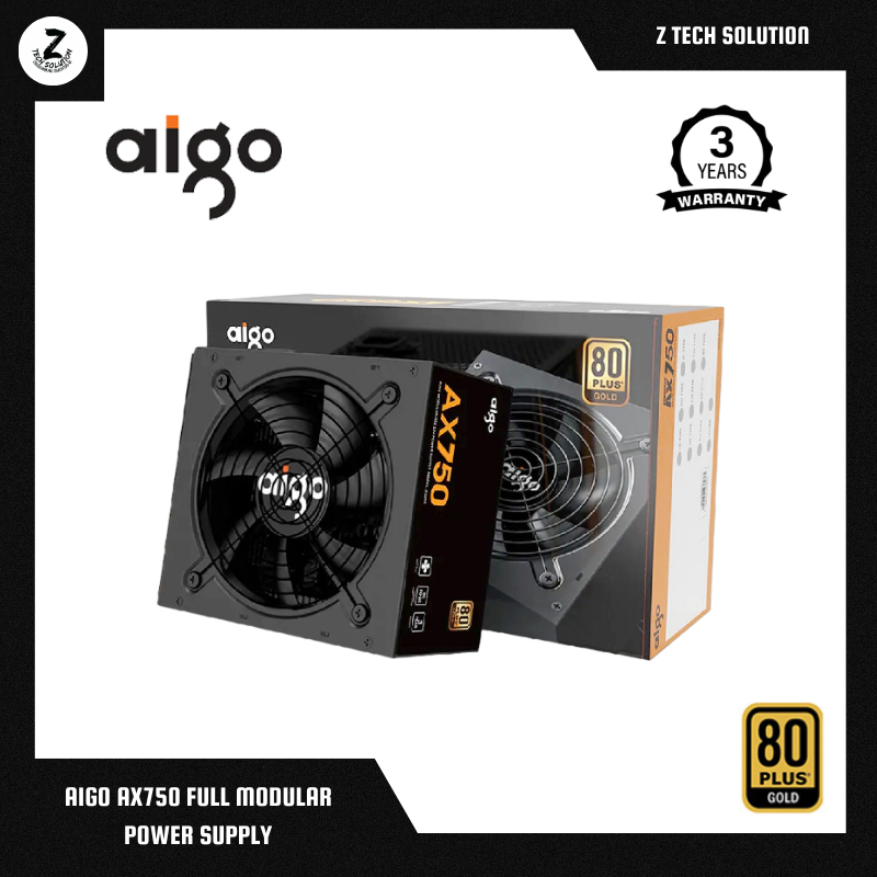 Aigo AX750/AX850 750W/850W Full Modular 80+ Gold ATX Power Supply ...