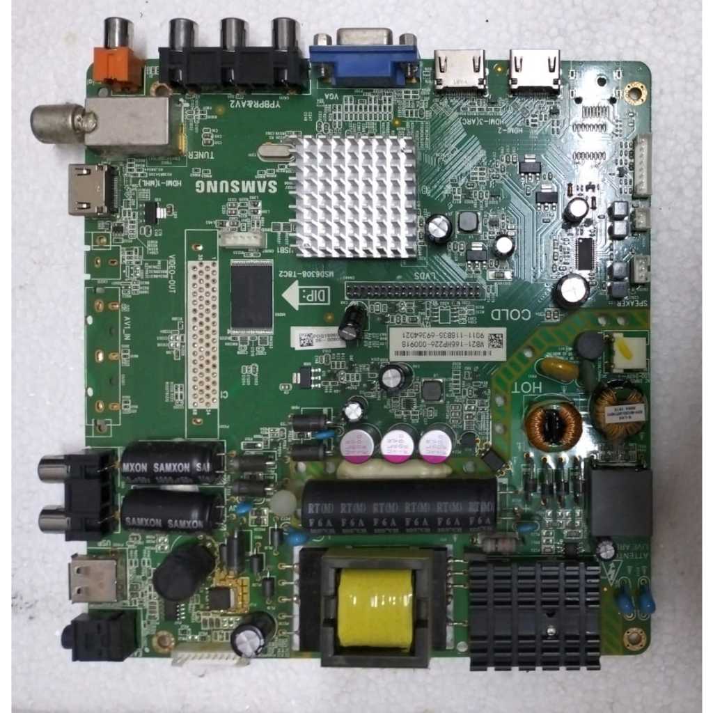 (C331) Samsung UA43K5002AK Mainboard, Tcon, Tcon Ribbon, LVDS, Cable, Button. Used TV Spare Part ...