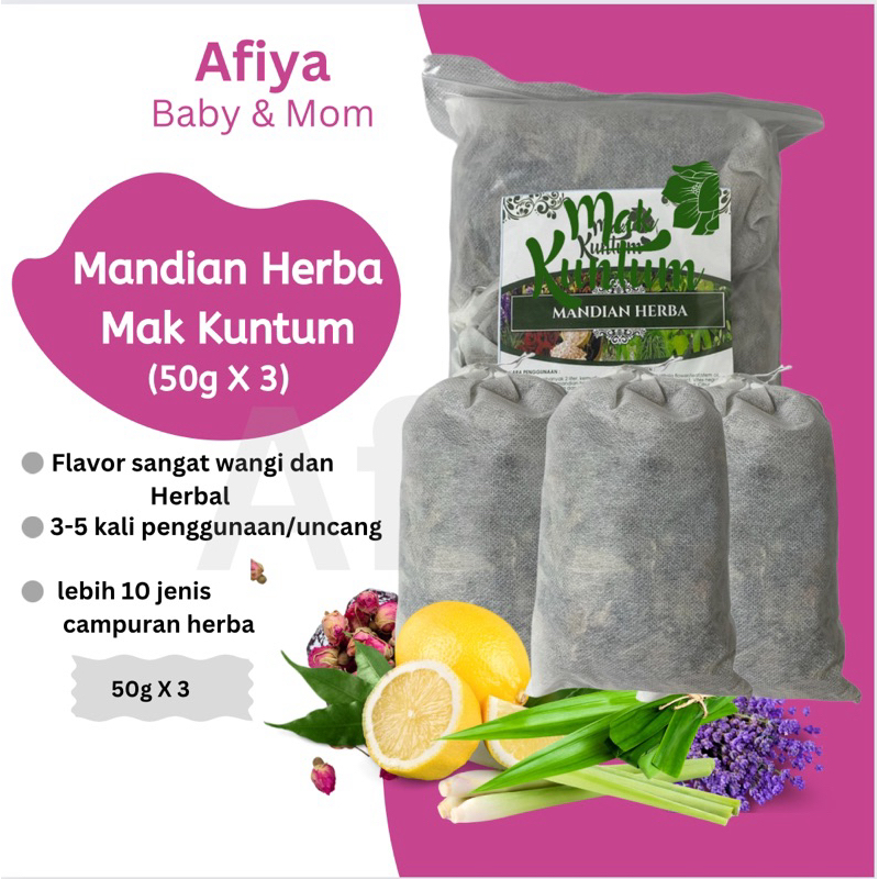 Mandian Mak Kuntum/Mandian herba berpantang/Daun mandian berpantang ...