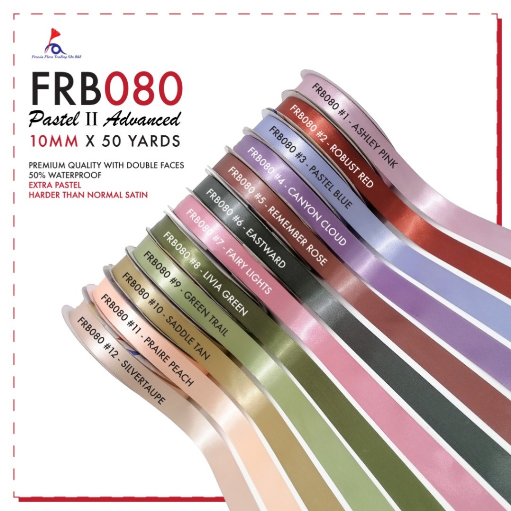 FRB080 Premium Satin Double Faces Ribbon (Grade AA) (10mm*50Y) | Shopee ...