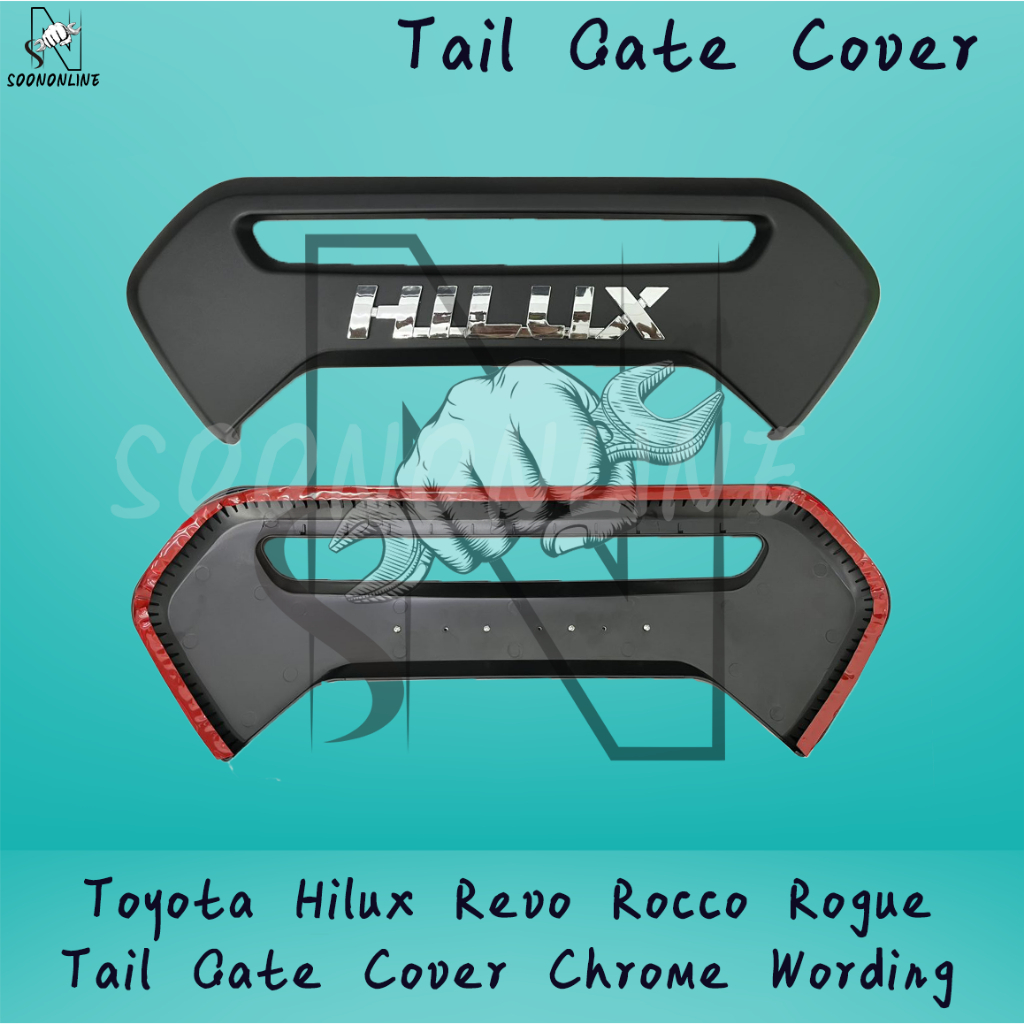 Toyota Hilux Revo Rocco Rogue Tail Gate Cover Revo Tailgate Cover Matt ...