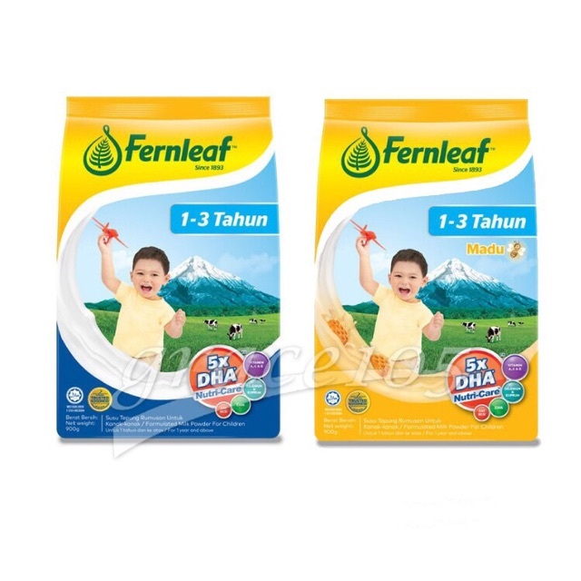 Fernleaf Milk Powder for Children 1 - 3 years ( 900g ) - Plain, Madu ...