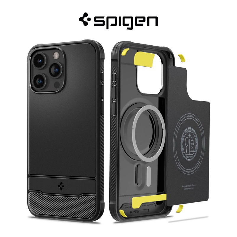 Spigen iPhone 15 Pro Max/15 Pro Rugged Armor MagFit Magnetic Case | Shopee Malaysia