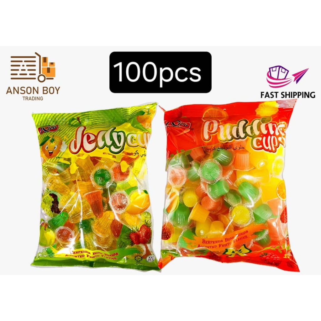 [READY STOCK] RICO SUMI 100PCS FRUIT JELLY/PUDDING CUP | Shopee Malaysia