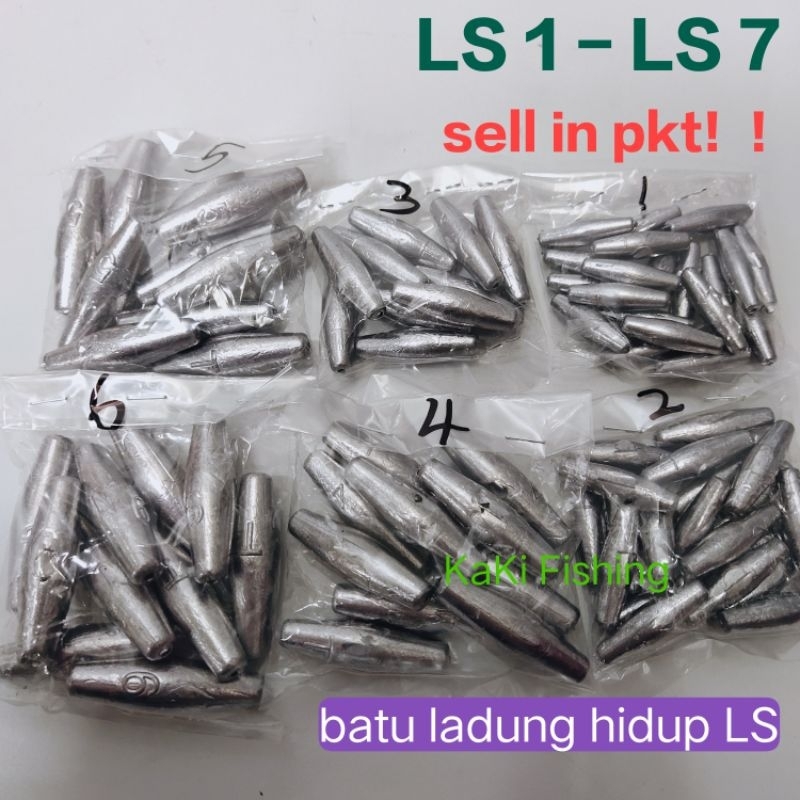batu ladung hidup LS batu ladung timah LS fishing sinker | Shopee Malaysia
