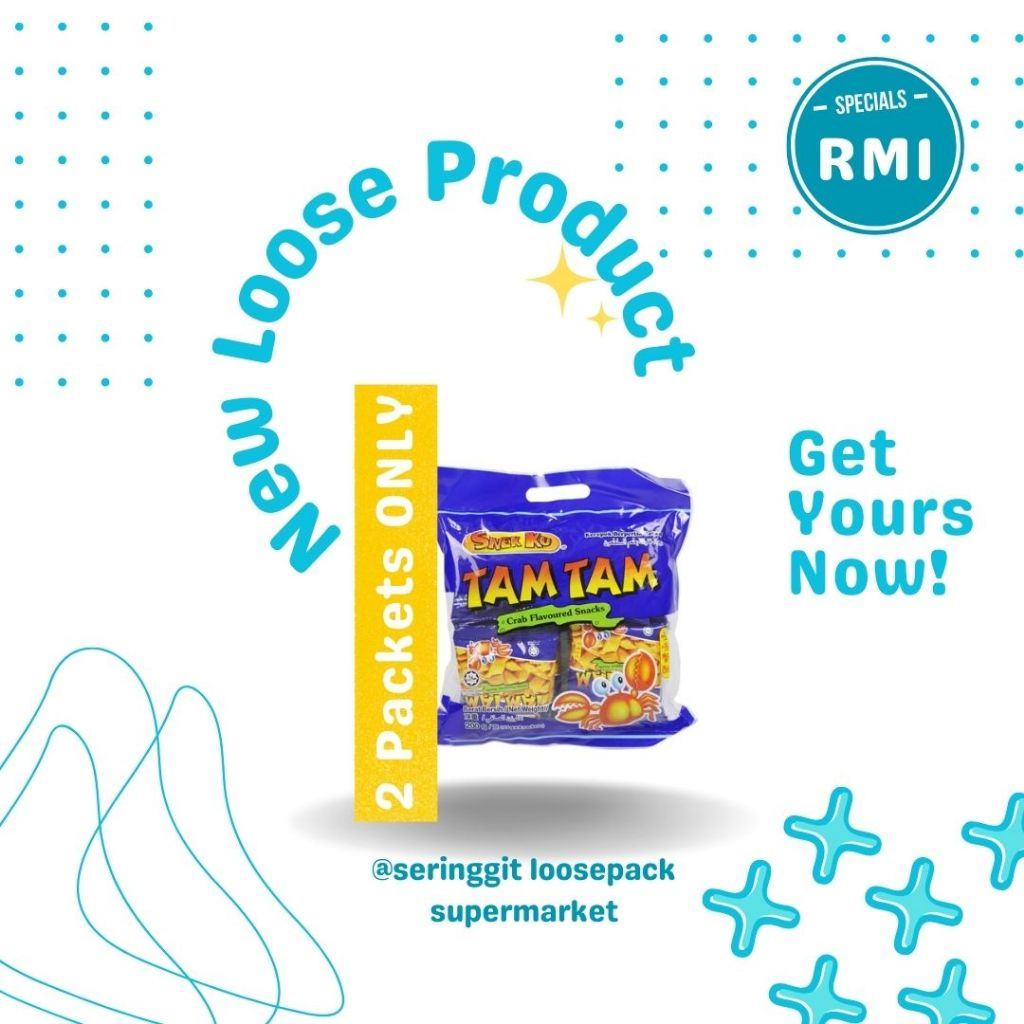 Seringgit Snek Ku Tam Tam Crab Flavoured Snack (12G x 2 Packets ONLY ...