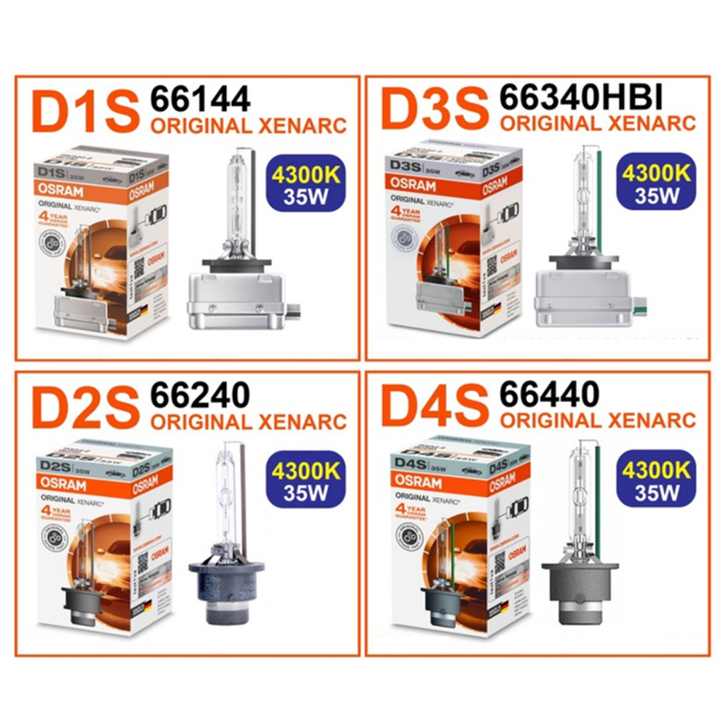 OSRAM D1S / D2S / D3S /D4S Xenarc HID Original Car Headlight Headlamp ...