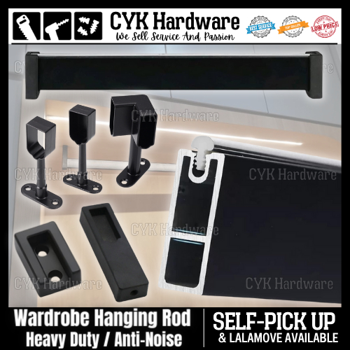 Heavy Duty Hanging Rod Aluminum Rectangular Shape Hanging Tube Rods ...