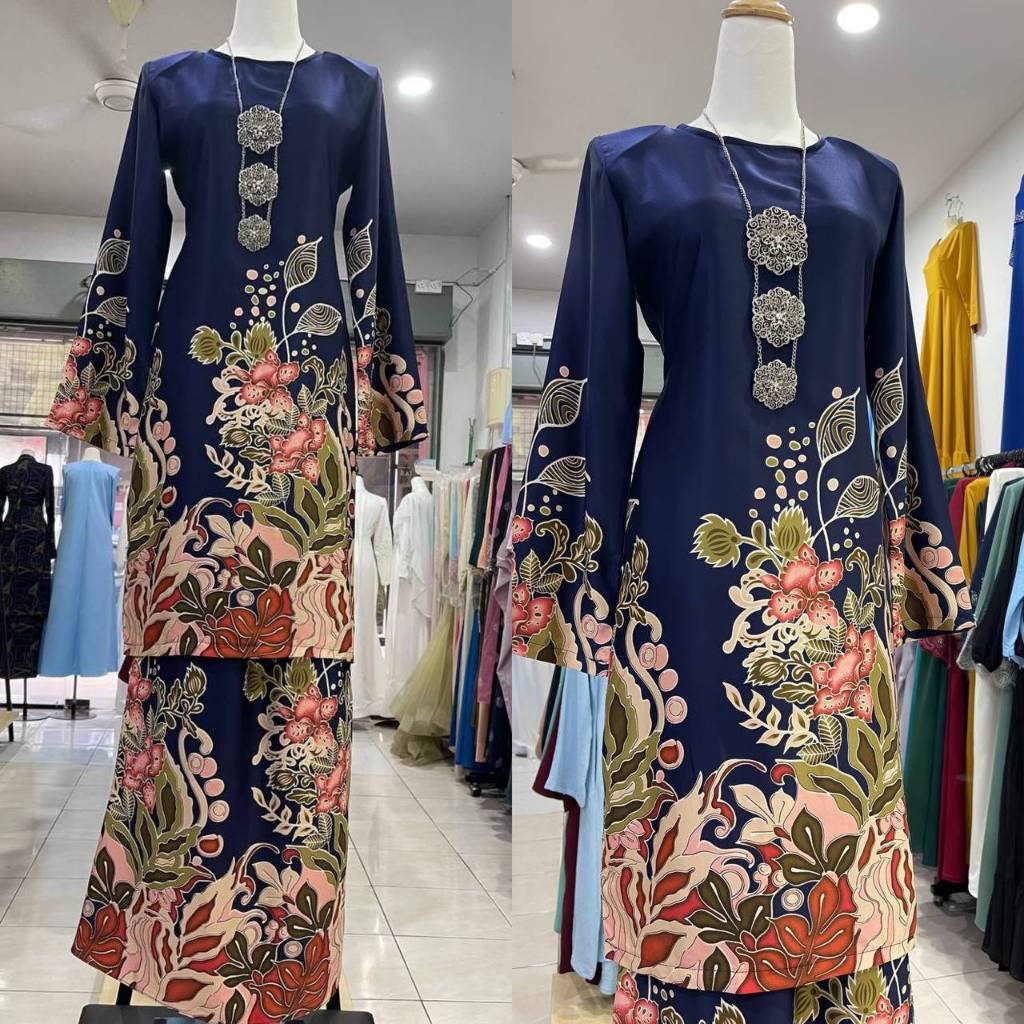 KURUNG BATIK DAHLIA BATIK MALAYSIA KURUNG MODEN CORAK BATIK | Shopee ...