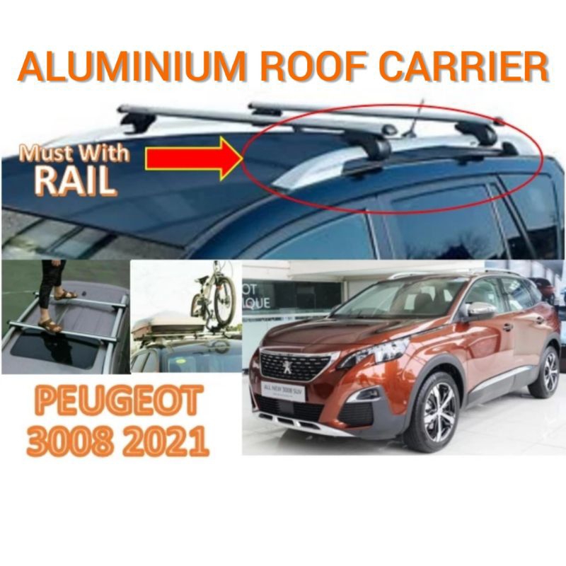 KOON PEUGEOT 3008 2021 New Aluminium universal roof carrier Cross Bar ...