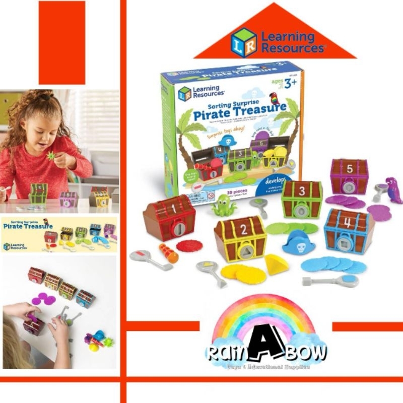 Learning Resources Sorting Surprise Pirate Treasure 30 Pieces Color ...