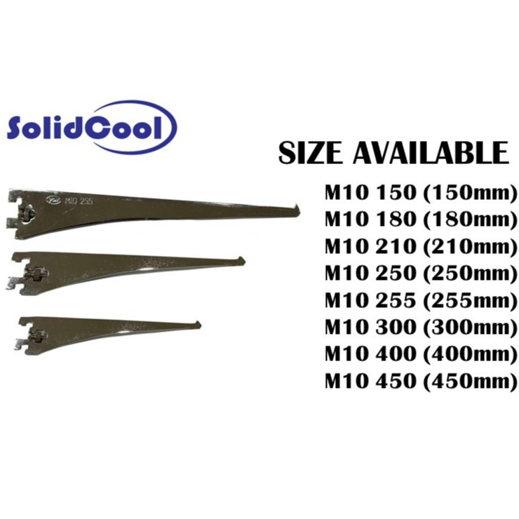 BRACKET M10 FOR AA UPRIGHT GLASS AND BOARD SHELF 6/7/8/10/12/16/18 INCH ...