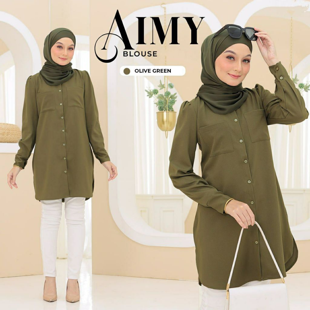 [Blouse Aimy] > Tak jarang Tak panas > Muslimah Wear | Shopee Malaysia