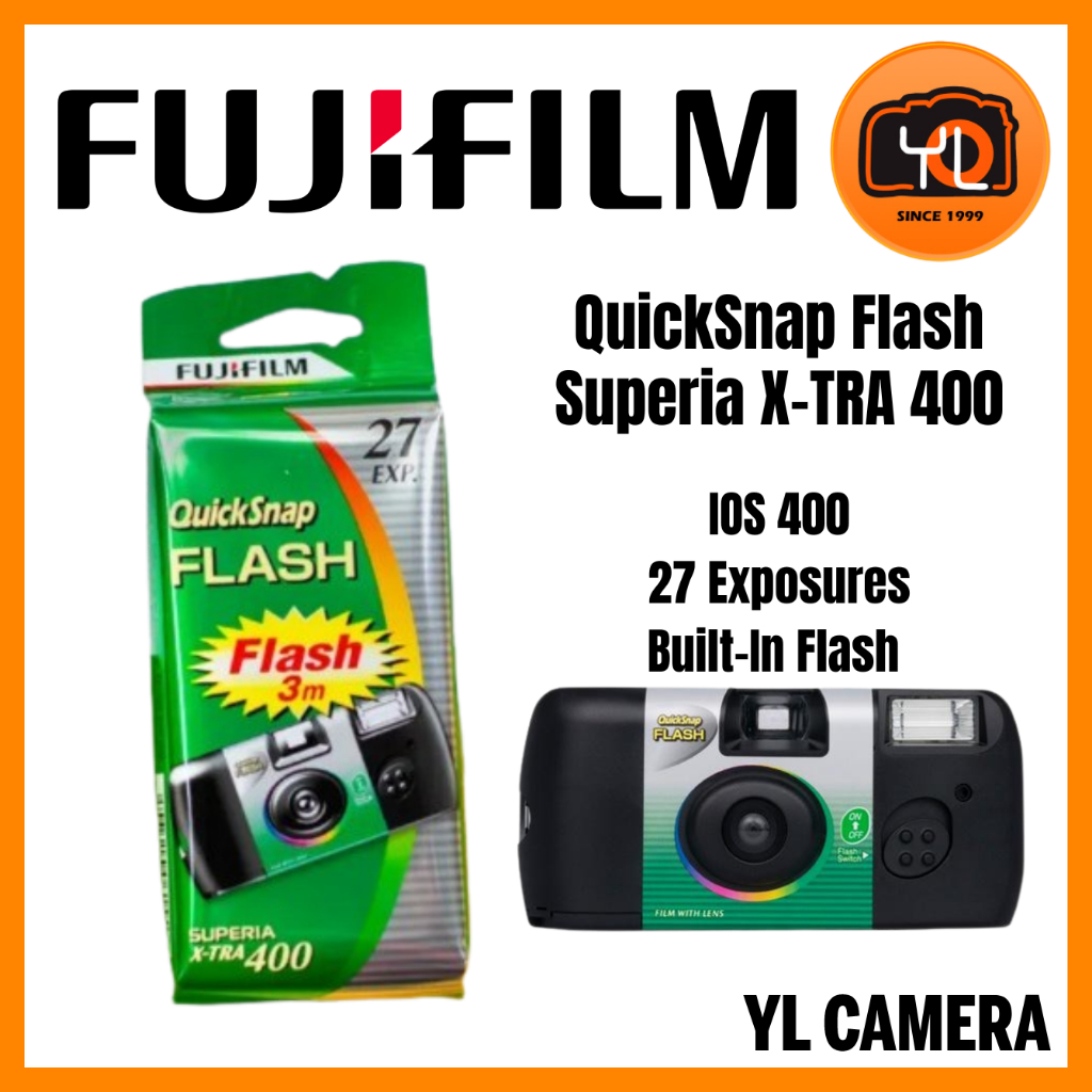 Fujifilm QuickSnap FLASH Superia X-TRA 400 Disposable Camera (27 ...