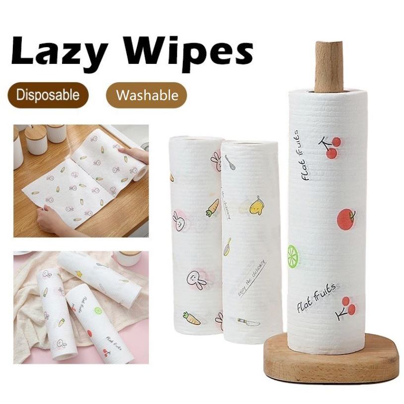 Washable Lazy Wipes Reusable Lazy Cloth Disposable Kitchen Tissue ...