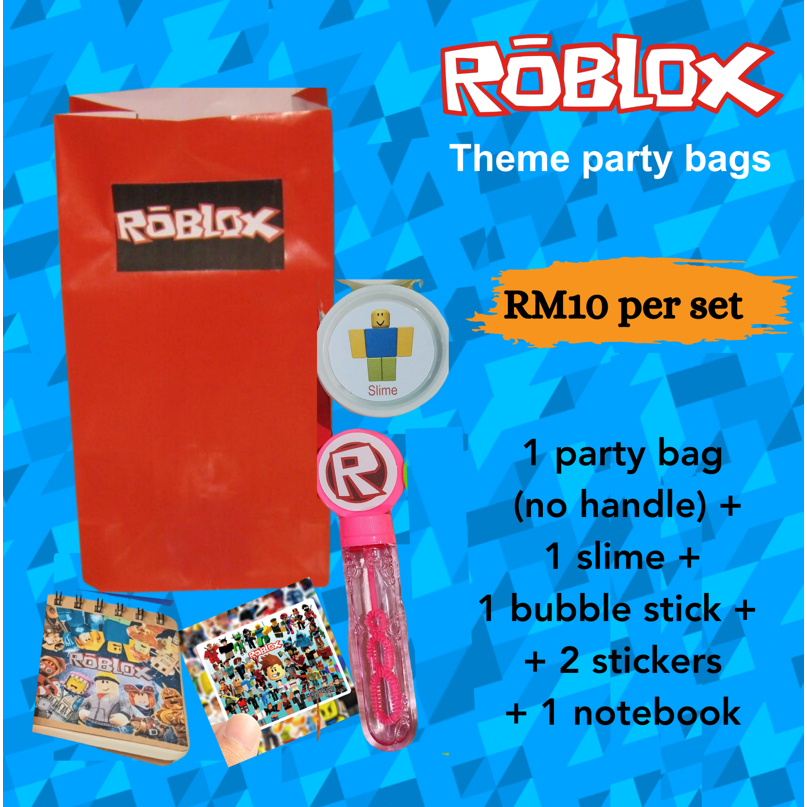 Roblox theme party goodies packs birthday doorgifts roblox/ mario ...