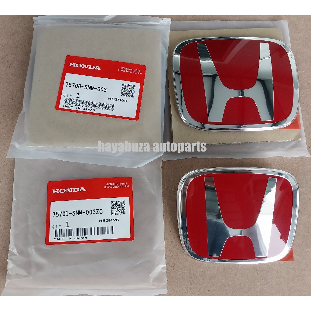 [FD2R] Honda Civic FD2 Type R front rear emblem plate mark FD SNW ...
