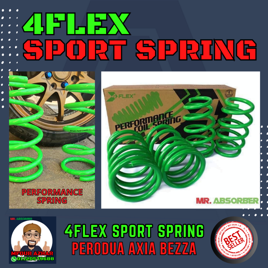 4FLEX SPORT SPRING AXIA BEZZA [PERFORMANCE] | Shopee Malaysia