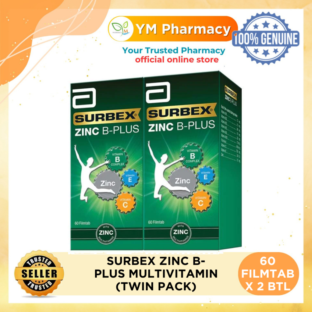 SURBEX ZINC B-PLUS (TWIN PACK) | Shopee Malaysia