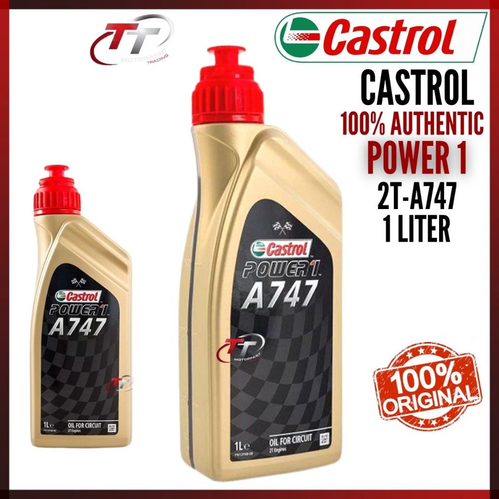A747 2T POWER 1 Racing Engine Oil 1 Liter Minyak Engin Enjin High Speed ...