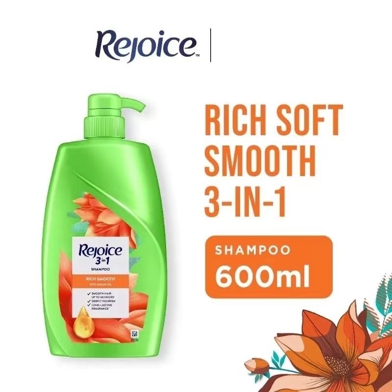 REJOICE RICH SOFT SMOOTH SHAMPOO 600ML | Shopee Malaysia