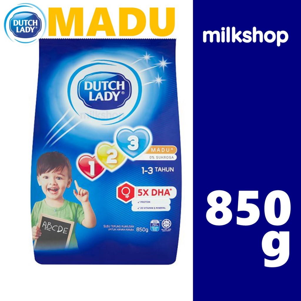 Dutch Lady 123 MADU 850g GUM 1+ Honey Milk Susu Toddler Baby DutchLady Step3 Ducth 9556166010892 ...