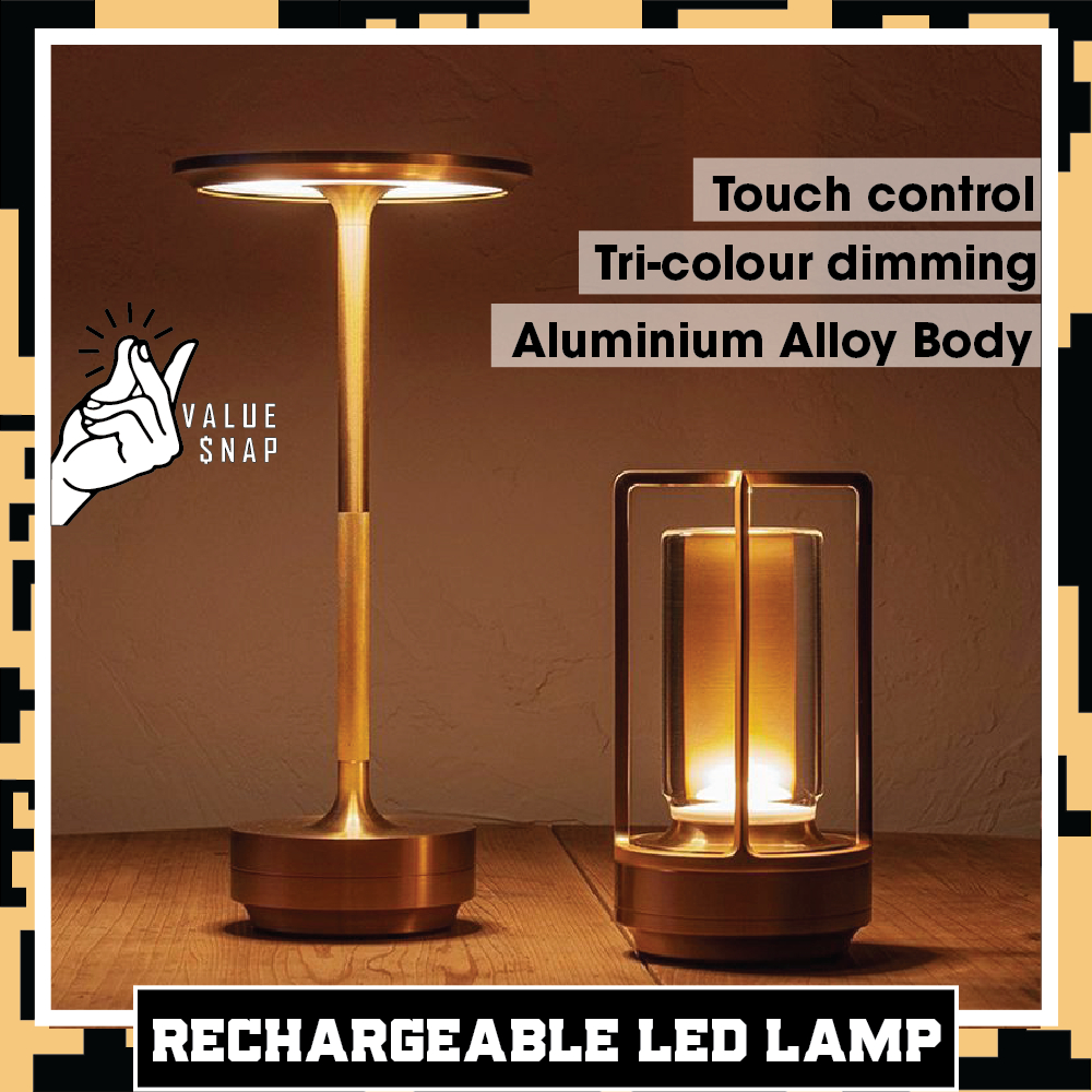 Touch Lampu Led Rechargeable Bed Side Coffee Table Bedroom Decoration ...