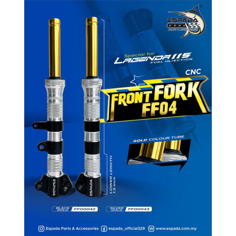 ORI ESPADA V3 CNC FRONT FORK LAY 1.5 INCHES LOWERED SRL115 FI/SRL115FI ...