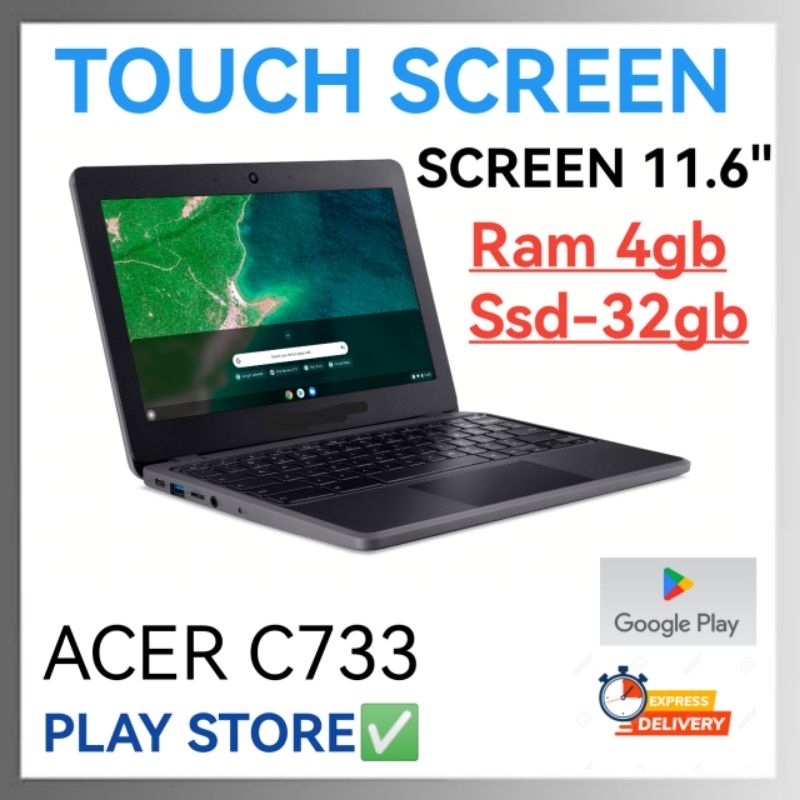 Touch Screen Acer Chromebook C732, Ram-4gb Ssd 32gb Play A | Shopee ...