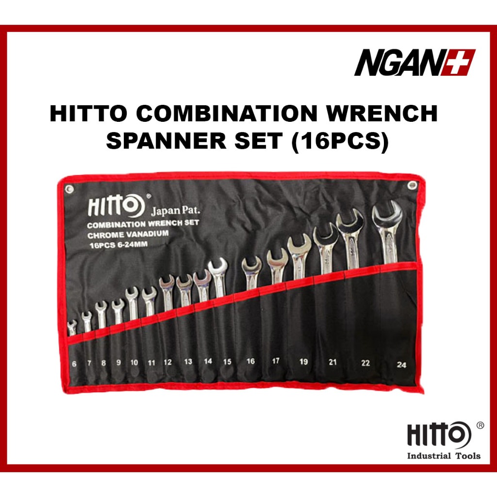 Hitto Spanner Spanar Combination Set Wrench Car Repair Tools 6-24mm 16 ...