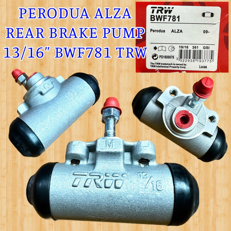 PERODUA ALZA REAR BRAKE PUMP 13/16” BWF781 TRW READY STOCK | Shopee ...