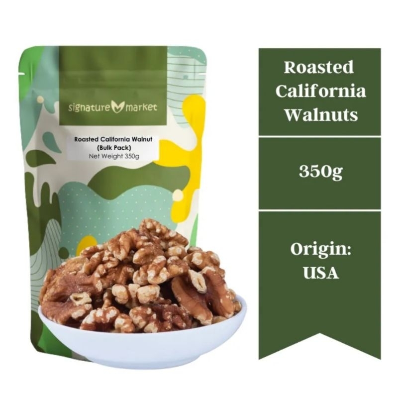 Signature Market Roasted California Walnut (Bulk Pack) (350g) | Shopee ...