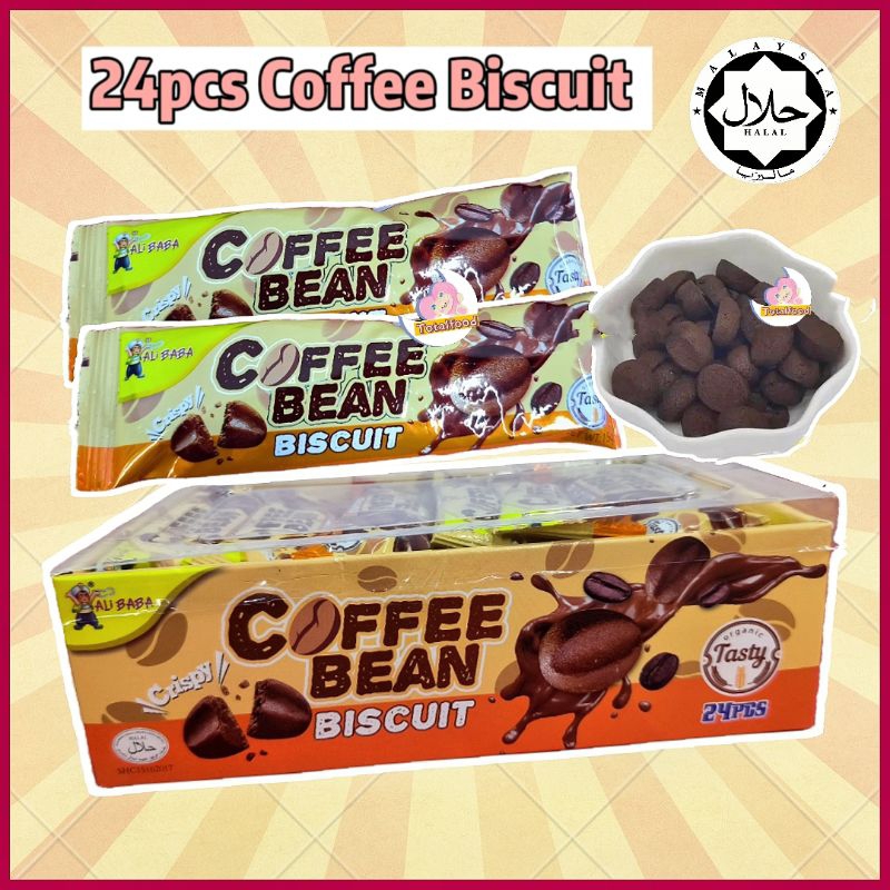 24pcs x 15g Ali Coffee Bean Biscuit crispy tasty (halal) | Shopee Malaysia