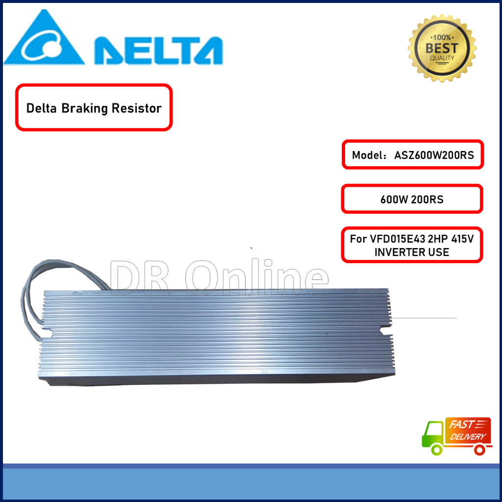 DELTA BRAKING RESISTOR 600W 200OHM , (ASZ600W200RS) | Shopee Malaysia