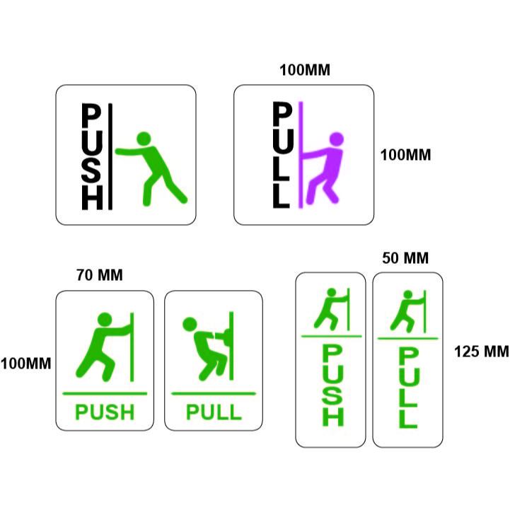 PUSH and pull sign, tolak dan tarik sign, door signage | Shopee Malaysia