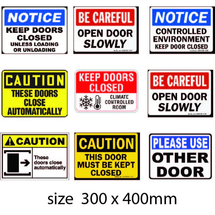 Door closed sign, always close the door, use next door sign, keep door ...